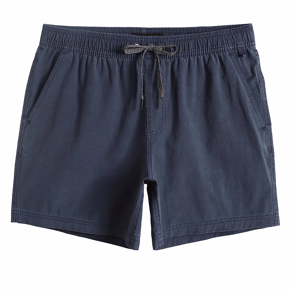 maamgic Men's 5 inch Inseam Shorts Pull-On Relaxed Fit Comfort Stretch Short Shorts with Pocket Washed Blue Large