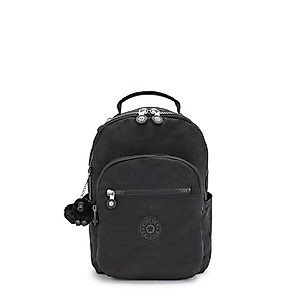 Kipling Women's Seoul Small Backpack, Durable, Padded Shoulder Straps with Tablet Sleeve, School Bag, Black Noir