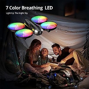 Sansisco A31 Drone for Kids, Mini RC Drone Toy with 7 Colors LED Lights, 3 Speeds Adjustable, 3D Flips, Kids Drones for Beginners Boys Girls Birthday Gifts, Headless Mode, Altitude Hold, 2 Batteries