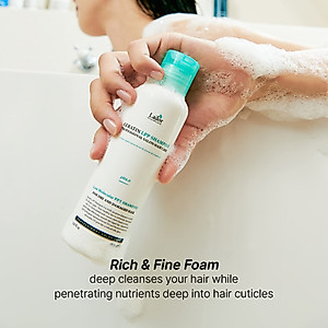 LA'DOR Keratin LPP Damage Care Shampoo w/Proteins & Plant Oils - pH Balanced Sub Acidic for Dry Damaged Frizzy Coarse Thinning Hair - NO Silicone, Paraben, Sulfate, Alcohol 5.07 Fl Oz (2pcs) LADOR