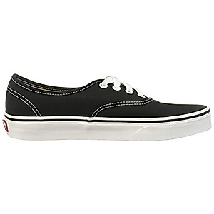 Vans Unisex Authentic Black Canvas VN000EE3BLK Mens 8.5, Womens 10