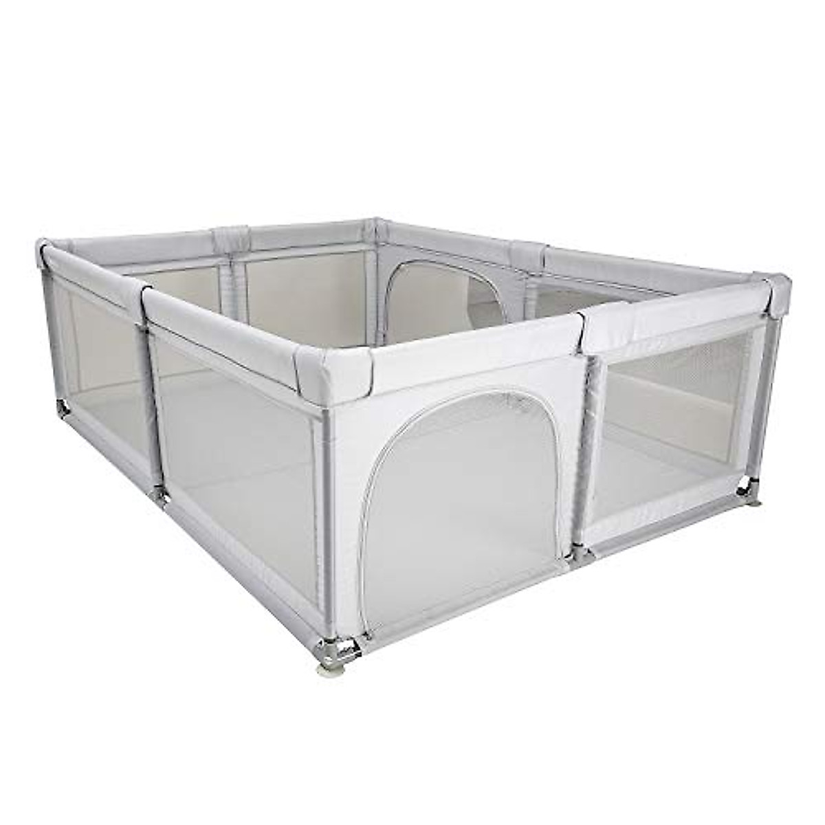 Baby Playpen,Kids Large Playard,Indoor & Outdoor Kids Activity Center,Playpen for Babies,Infant Safety Gates,Sturdy Play Yard for Toddler,Children's Fences Packable & Portable 81x61 (Grey)