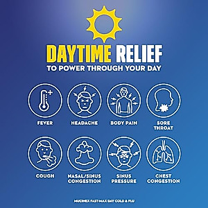 Mucinex Fast-Max Day Cold and Flu & Nightshift Night Severe Cold and Flu Medicine for Adults, Day/Night Combo Pack for Fever, Sore Throat Relief, Decongestant, Cough & Cold Medicines, 40 Caplets