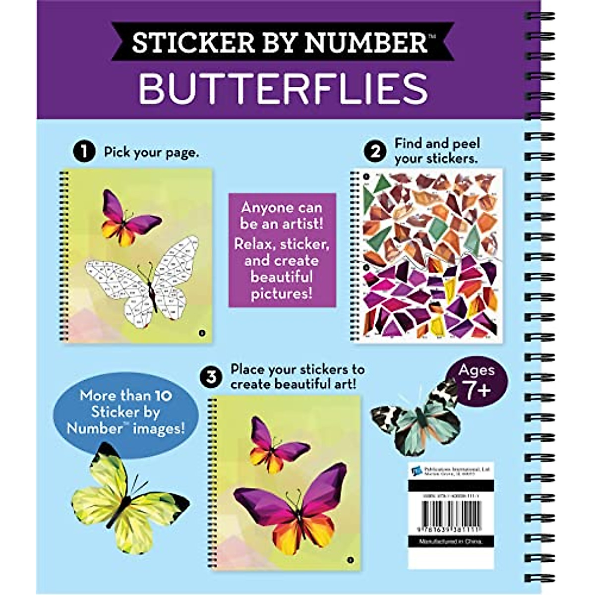 Brain Games - Sticker by Number: Butterflies