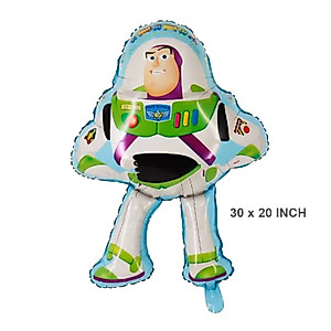 5 PCS LOVSONG - Toy Balloons Story Balloon Birthday Party Balloons Buzz Balloons Lightyear Balloon Woody Balloon (SHAPE-B)