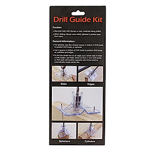 DCT SAE Drill Bit Guide Centering Punch 8-pc Center Drilling Set Kit – 3/16 to 1/2in Bushings, Locating Pin, Guide
