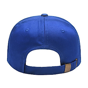 Custom Baseball Cap with Your Text,Personalized Adjustable Trucker Caps Casual Sun Peak Hat for Gifts (Bright Blue, one Size)