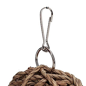 GFRGFH Plastic Pet Bird Chewing Biting Hanging Tooth Grinding Natural Straw Plaiting Cage Toys Parrots Supplies Easy to Use