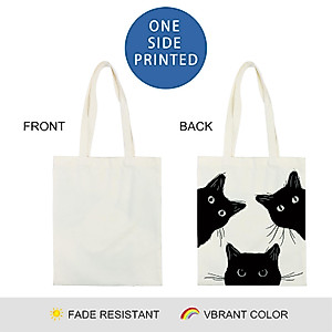 cmegke Cat Tote - Aesthetic Canvas Tote for Women, Perfect for Gifts, Reusable Grocery Bags