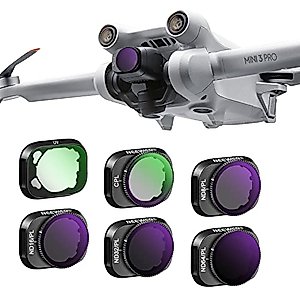 NEEWER 6 Pack ND/PL Filter Set Ideal for Bright Sunny Daylight Compatible with DJI Mini 3/Mini 3 Pro, Multi Coated HD Glass, No Color Cast&Remove Glare, Include ND8/PL ND16/PL ND32/PL ND64/PL CPL UV