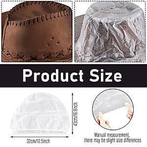 4 Pieces Cowboy Hat Rain Covers Plastic Hat Covers Cowboy Hat Protectors Cowboy Hat Covers for Storage (X Large) Gray