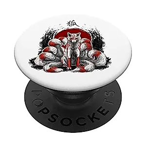 Japanese Nine Tailed Fox Kitsune PopSockets PopGrip: Swappable Grip for Phones & Tablets