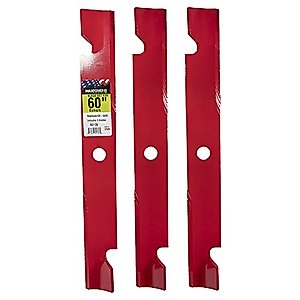 MaxPower 561139B Heavy Duty 3 Blade Set for 60" Cut Exmark, Replaces OEM no. 103-6403, 103-6403-S, Red