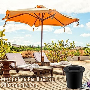3 Pieces Patio Umbrella Cone Umbrella Wedge Plug Table Umbrella Hole Ring Plug for Patio Table Hole Opening Fits 2.5 Inch Patio Table Hole and 1.5 Inch Umbrella Pole Adapte (Black)