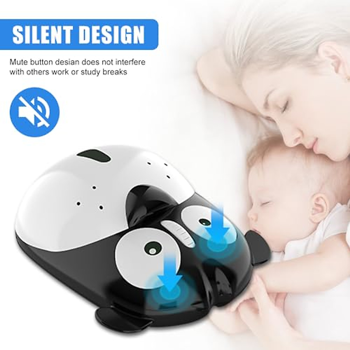 FLY WAY Cute Wireless Mouse, Cartoon Dog 2.4GHz Rechargeable Cordless Mouse with Nano USB Receiver Children Mice Kids Gaming Mouse for Notebook,Laptop,PC,Desktop (black)