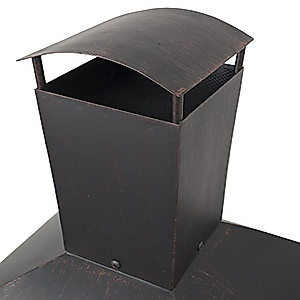 GHP Group OFW577HC Stratford House Wood Burning Fire Pit