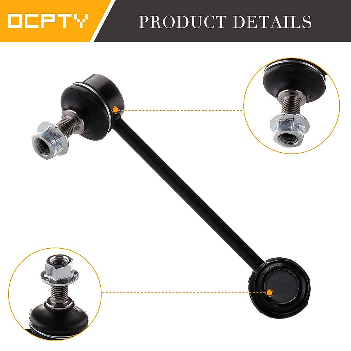 OCPTY - New 2-Piece fit for 2001-2013 for ACURA MDX 2010-2013 for ACURA ZDX 2003-2015 for Honda Pilot - 1 Rear Sway Bar End Link - Driver Side 1 Rear Sway Bar End Link - Passenger Side