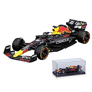 XTD Bburago 1:43 New 2022 F1 Red Bull Racing RB18 1# Verstappen 11# Perez Special Paint Formula One Alloy Super Toy Car Model (RB18 #1 Acrylic Box) White