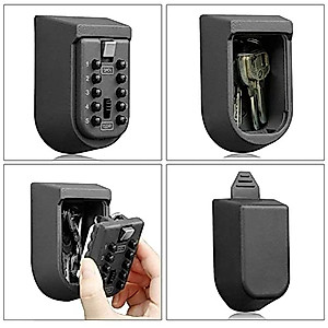 imurz Key Lock Box for Outside,Combination Lockbox for House Keys with Code,Hide a Key Outdoor Waterproof,Key Safe Wall Mounted for Home, Office, Garage,Apartment,Store,Spare Key Storage (Grey)
