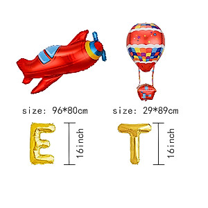 Let The Adventure Begin Balloons, Gold Mylar Aluminum Travel Theme Party Sign, Baby Shower/Bridal Shower/Wedding/Birthday/Moving Away/Goodbye/Graduation/Retirement Party Decorations