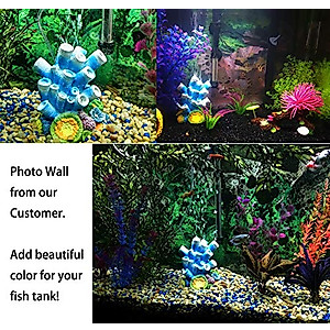 Aquarium Decor Air Bubble Stone Blue Coral Starfish Oxygen Pump Resin Crafts for Aquarium Fish Tank Ornament Decoration
