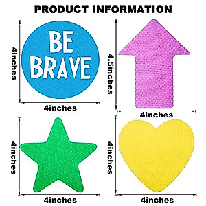 32 Pieces Carpet Markers Colorful Heart Stars Arrows Circles Designs Positive Sayings Carpet Markers Classroom Carpet Markers for Teacher Student