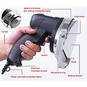 Chef Prosentials Electric Kebab Slicer 110V, Gyro Shawarma Meat Knife Professional Doner Slicer,Stainless Steel High-speed Cutter Blade Anti-slip Handle
