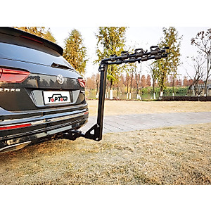 TOPTOW 64121 2-inch Receiver Trailer Hitch Extension Riser with 2-inch Rise/Drop, 2-inch Solid Shank, 10000lbs Capacity, Anti-Rattle Bolt