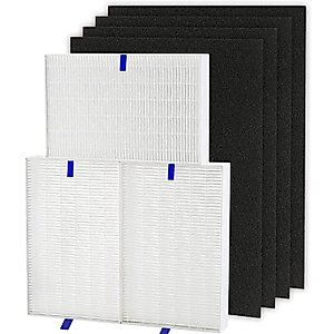 Replacements for Honeywell Filter R & HPA300 Filter (3 HEPA Filters & 4 Carbon Prefilters)