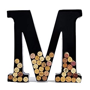 Metal Wine Cork Holder - Letters A to Z | Modern Housewarming Gift, Home Bar Decor, Wine Gift, Bridal Shower Gift, Engagement Gift | Large Wall Art | Home Décor