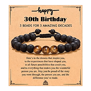 UNGENT THEM 30th Birthday Gifts for Him, Birthday Best Gifts for Turning 30 Year Old Man, Happy 30th Birthday Bracelet for 30 Year Old Men Birthday Gift Ideas