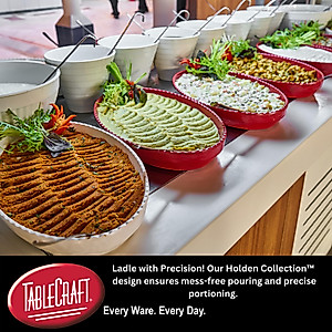 TableCraft 11631 Holden Collection Ladle, 1 oz., Small, with spout, 11.75" x 3.5" x 2", Hollow Handle, Stainless Steel (18-0)