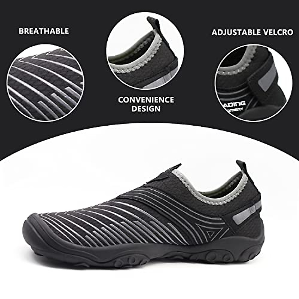 North Bund Water Shoes Mens Womens Quick-Dry Barefoot Beach Kayaking Pool Aqua Sock Lightweight Hiking Climbing Yoga Anti-Slip Sneakers