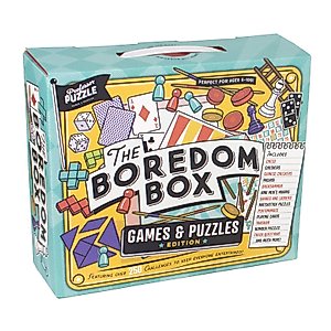 The Indoor Boredom Box - Huge Games & Puzzles Set - Over 250 Activities from Classic Board Games to lateral Thinking Puzzles