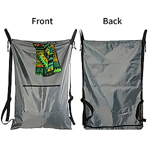 Large Laundry Backpack for College Students 29" x 19" with Adjustable Straps & Handles, Can Hanging Carry Laundry Hamper Bag Pocket for Travel and Camping