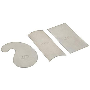 Crown AMT-20188 CRO-20188 376 2-1/2 x 5 Cabinet Scraper (Gooseneck, Rectangular & Curved) -Set of 3, Red