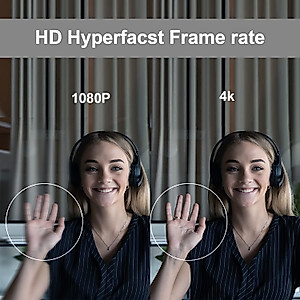 TONGVEO 4K Webcam Conference Call TV Room Web Camera with Dual Microphones &Speaker, | All-in-One USB Video Camera, 116° Wide Angle, AI Auto Framing | Compatible with MS Teams, Zoom, OBS