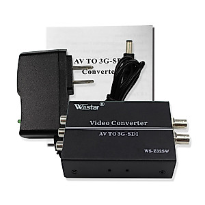 Wiistar AV CVBS to 3G-SDI Audio Video Converter Composite to SDI Converter Support 1080P for CRT HDTV to Camera