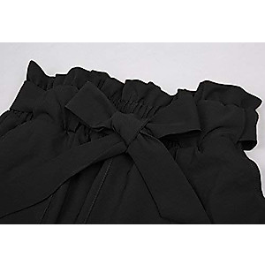 GRACE KARIN Women's Paper Bag Waist Pants Slim Fit Casual Office Pencil Pants Black XL