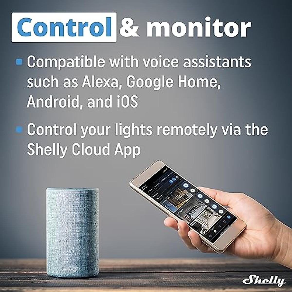 Shelly Plus Wall Dimmer | WiFi Smart Wall Dimmer Relay | Home Automation | Bluetooth Gateway | Compatible with Alexa & Google Home | No Hub Required | Timer Schedule | Dimmable Lights (2 Pack)
