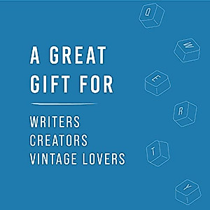 Blue Vintage Typewriter for a Nostalgic Flow - Manual Typewriter Portable Model for Remote Writing Locations - Sleek & Durable Type Writer Classic Word Processor - Typewriters for Writers