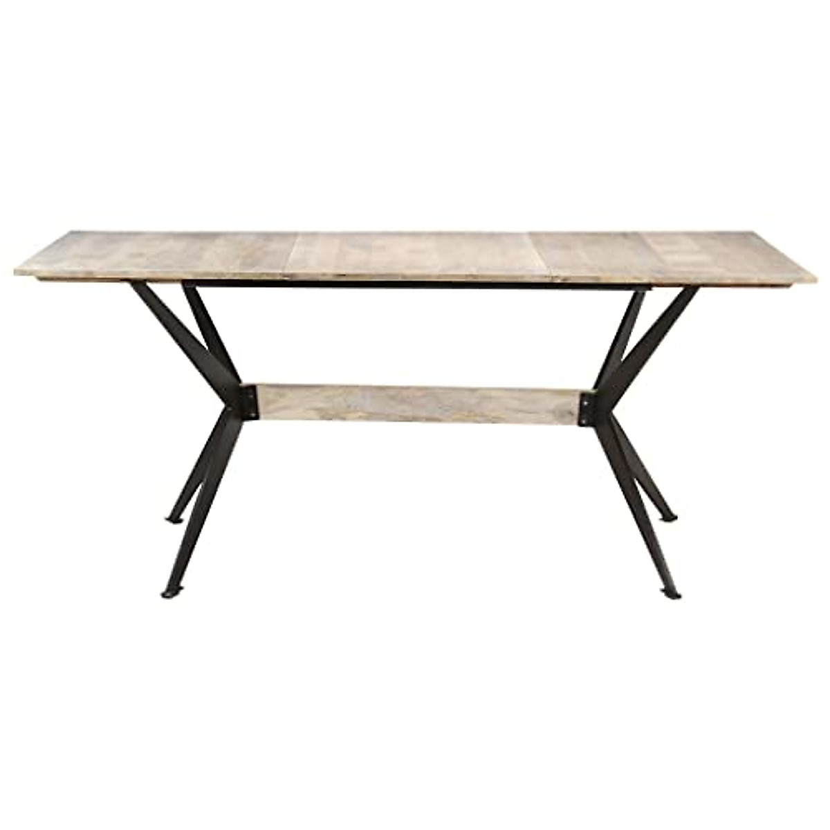 ULUYYUC Dining Table 70.9"x35.4"x29.9" Solid Mango Wood,Multifunctional Party Table Kitchen Tables Living Room Furniture Outdoor Table for Living Room, Kitchen, Backyard, Wedding