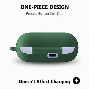 Geiomoo Silicone Case for Sony WF-C700N, Protective Cover with Carabiner (Emerald Green)