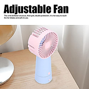 plplaaoo Magnetic Suction Hand Held Fan, Personal Cooling Fan, 90 Degree Shaking Small Desktop Fan, Adjustable USB Charging Electric Fan with Battery, Handheld Fan for Dormitory Office Home