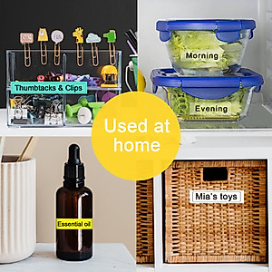 6 Pack Replacement for Dymo Label Maker Refills LetraTag Refills for Dymo 200B Plus LT100H LT100T QX50 Plastic Label Tape 16952 91331 91332 91333 91334 91335,12mm x 4m(1/2" x 13')