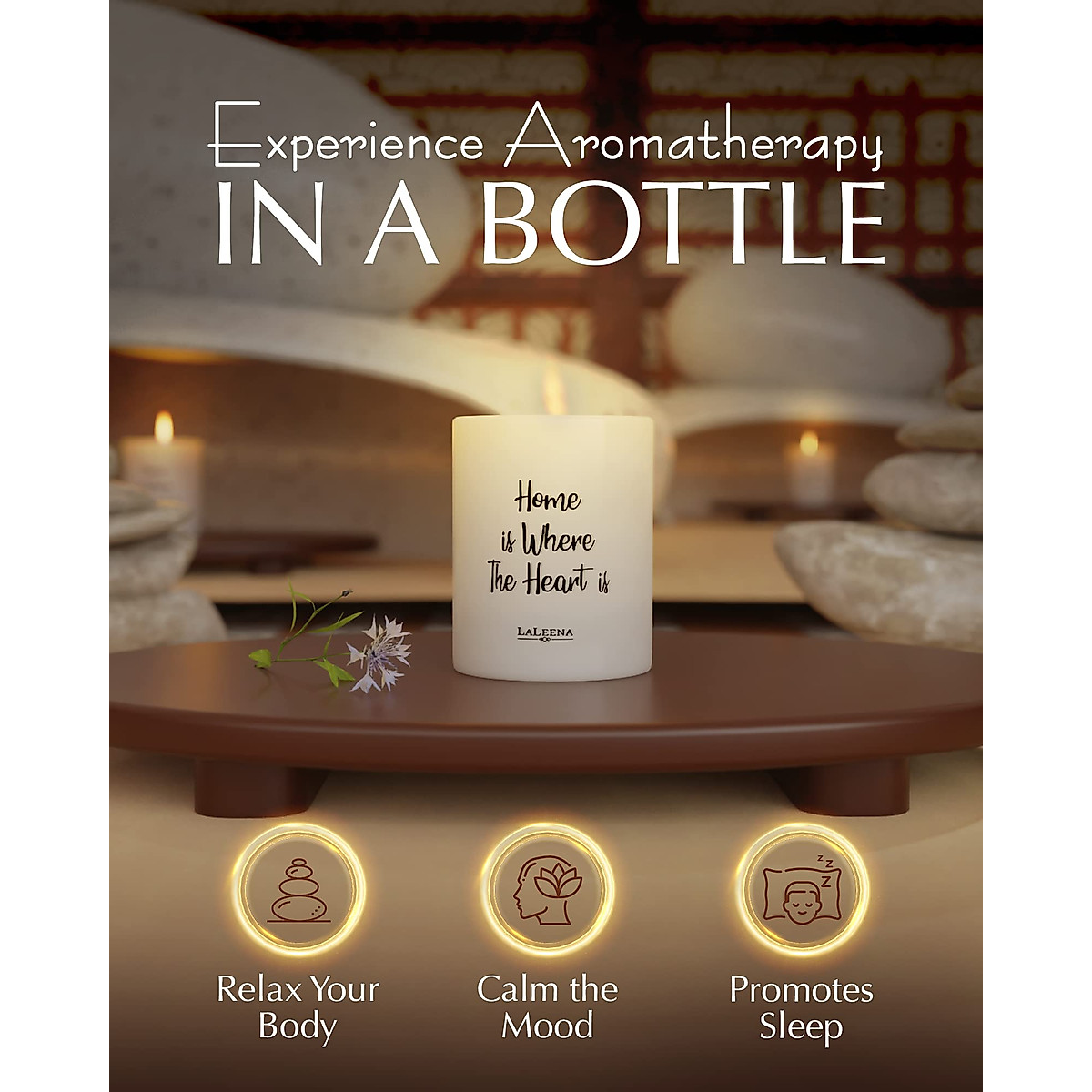 House Warming Gifts for New Home - Housewarming Gifts for New House - Scented House Warming Candle – Glass Jar Candle Gift with 100% Organic Soy Wax & Fragrance Oil – by LaLeena, 14 Oz., Vanilla