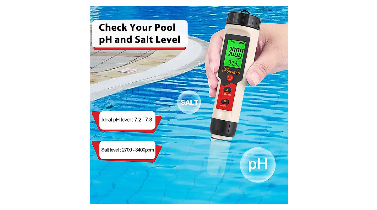 HOICATED 5 in 1 pH & Salinity Tester for Pools