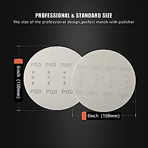 Mesh Sanding Discs - 50Pcs 80/120/180/240/320 Grit 6Inch 150mm Mesh Abrasive Dust Free Sanding Discs Hook and Loop with Assorted Grits Orbital Sander, for Woodworking, Drywall Sanding, Polishing