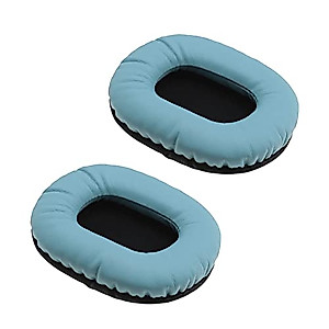 1 Pair Ear Pads Earmuffs Protein Leather Foam Replacement Ear Cushions Compatible with Sony MDR 7506 V6 CD900ST Earphones Sky Blue