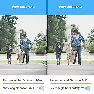 EZVIZ Outdoor Auto-Tracking Camera, 2K, 12 Pre-Set dots Tracking,360° Visual Coverage, Waterproof, Color Night Vision, AI-Powered Person and Vehicle Detection,Two-Way Talk| C8W Pro 2K (6mm)